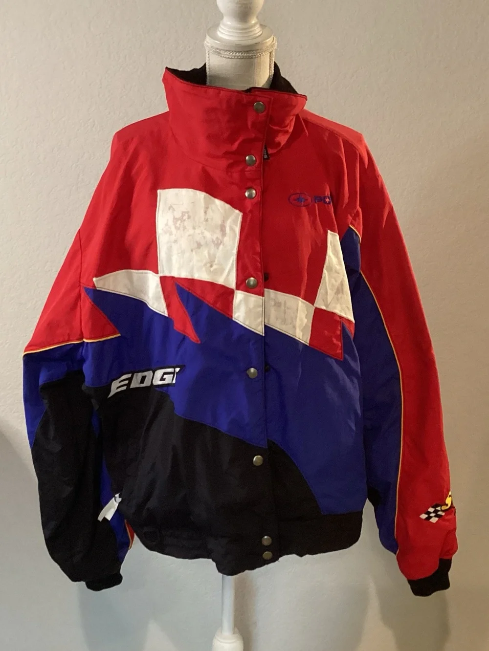 polaris | Jackets & Coats | Vintage 9s Polaris Red Blue Black Racing ...
